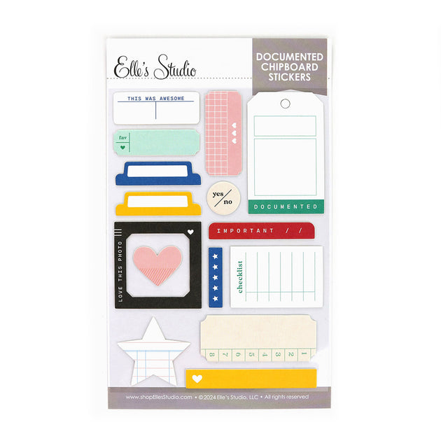 Documented Chipboard Stickers | Elle's Studio