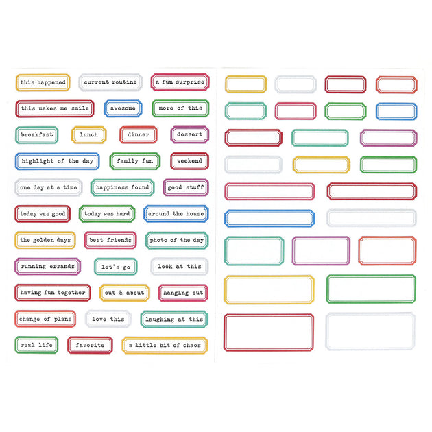 Everyday Cardstock Label Stickers | Elle's Studio