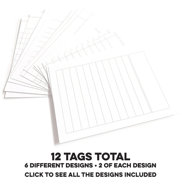 Ledger Journaling Tags - White and Gray | Elle's Studio