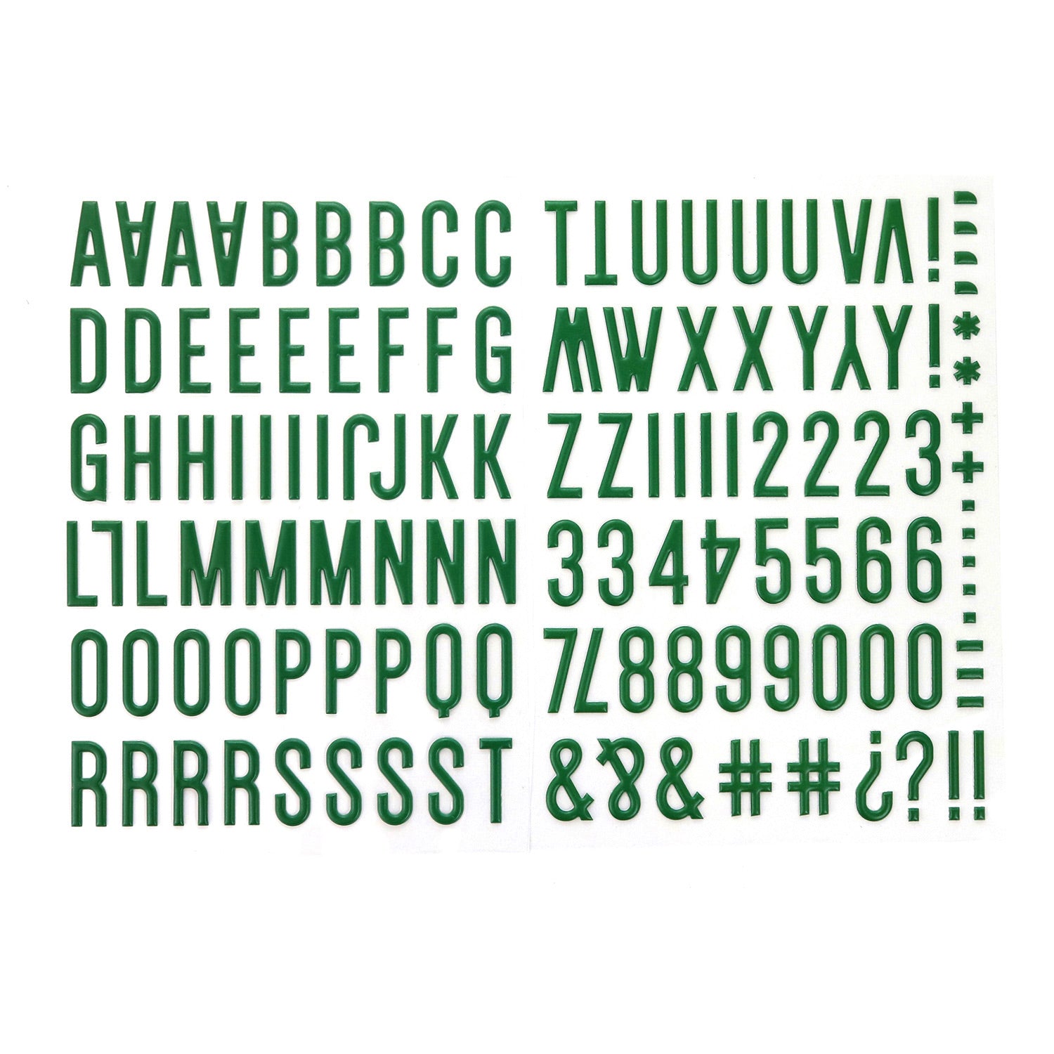 Large Dark Green Puffy Alphabet Stickers | Elle's Studio