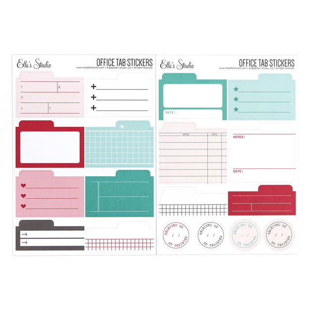 Office Tab Cardstock Stickers | Elle's Studio