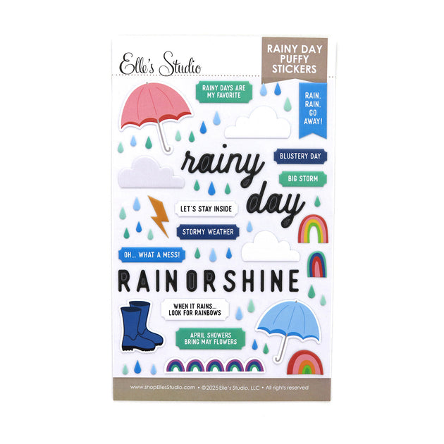 Rainy Day Puffy Stickers | Elle's Studio