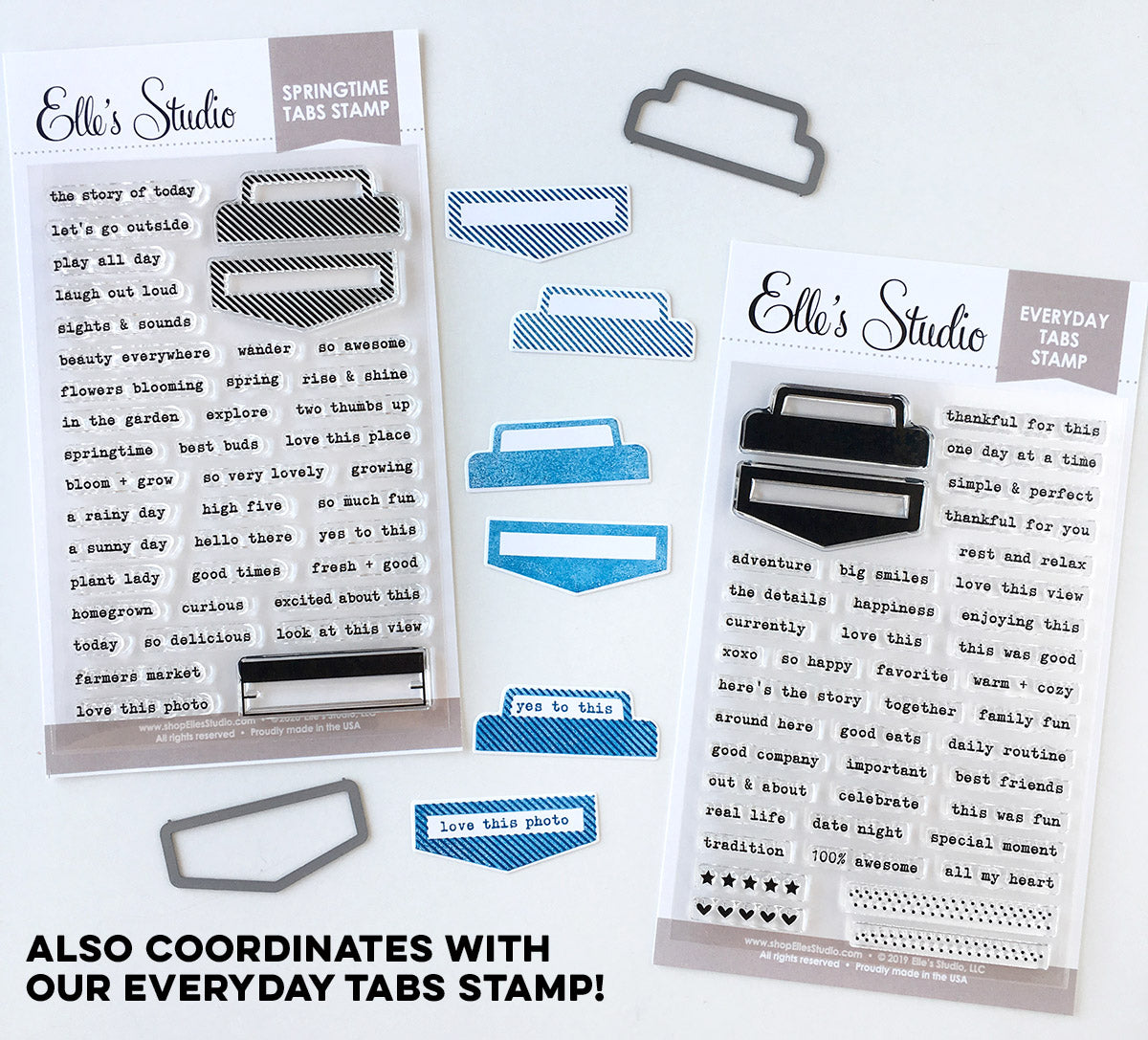 Springtime Tabs Stamp | Elle's Studio