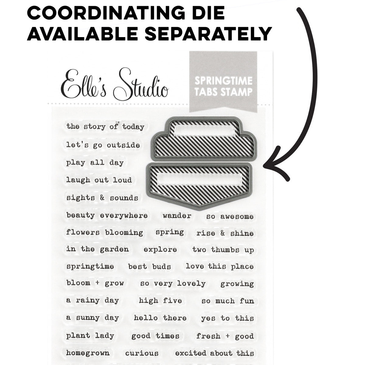 Springtime Tabs Stamp | Elle's Studio