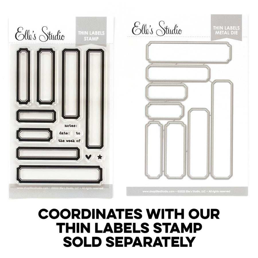Thin Labels Metal Die | Elle's Studio