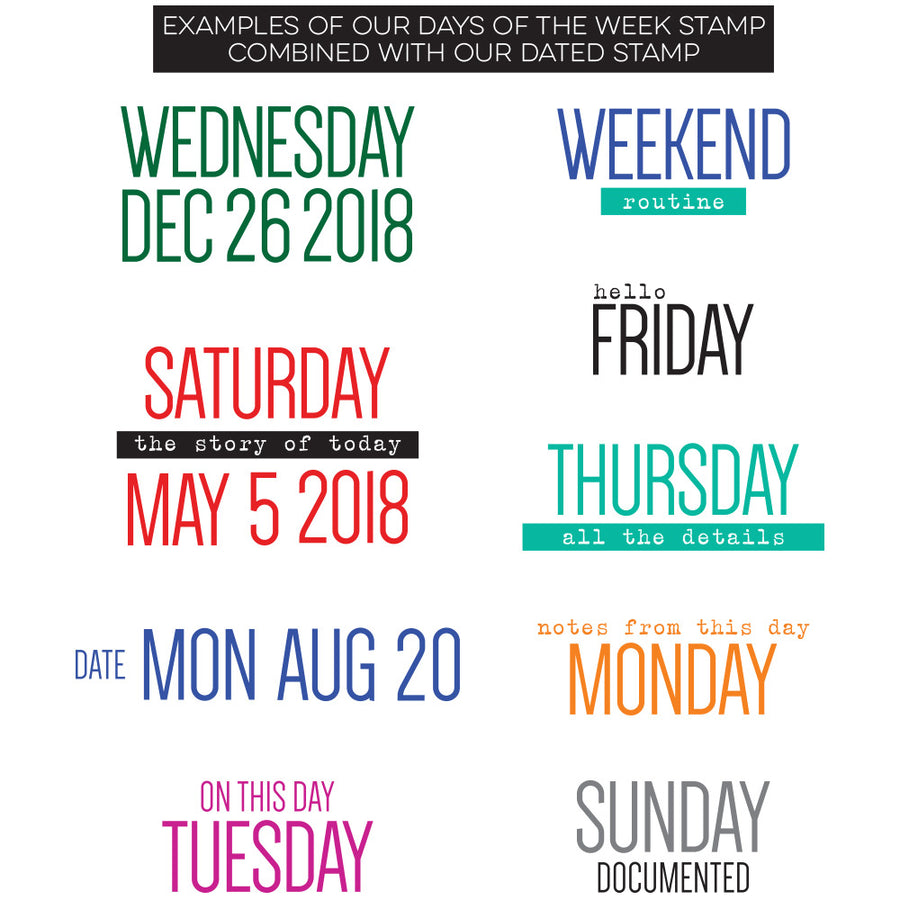 Days of the Week Stamp | Elle's Studio